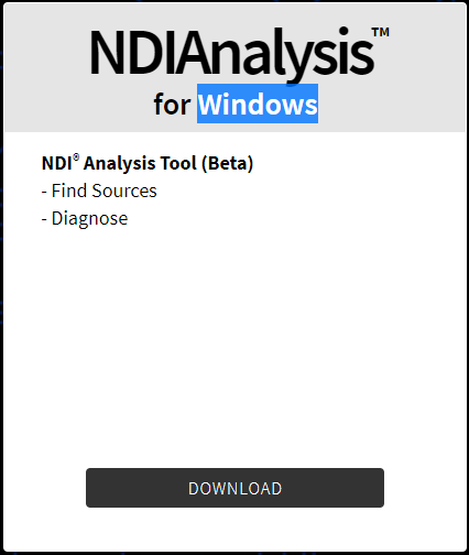 NDI Analysis工具分析NDI流类型_NDI编解码器_NDI转换器_NDI知识库 - NDI知识库